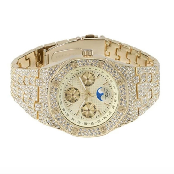 Gold Diamonds | Accessories | Diamond Ap Watch Octagonal Chronograph ...